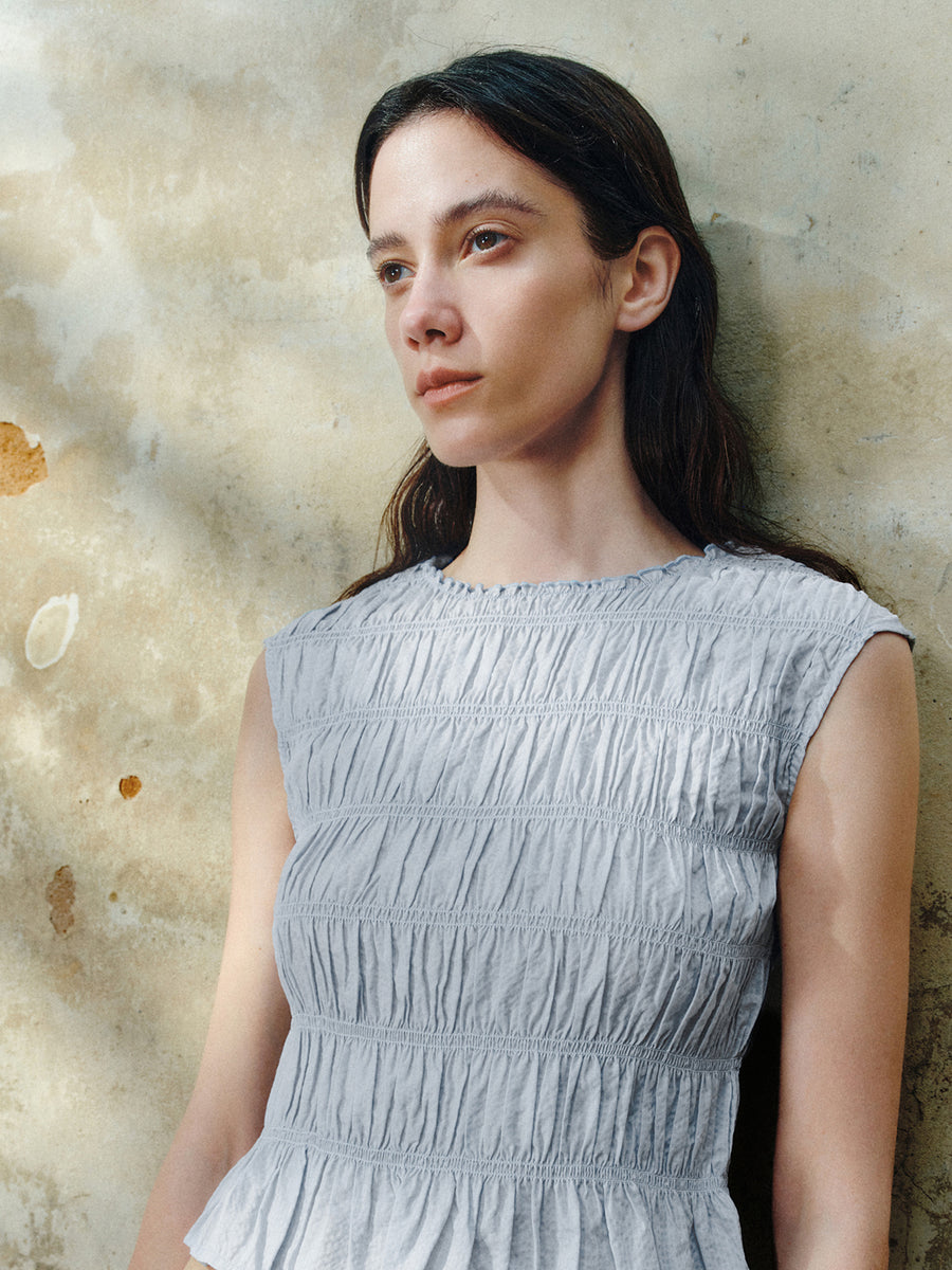 Shirred Overhead Shirt – URBAN REVIVO Singapore