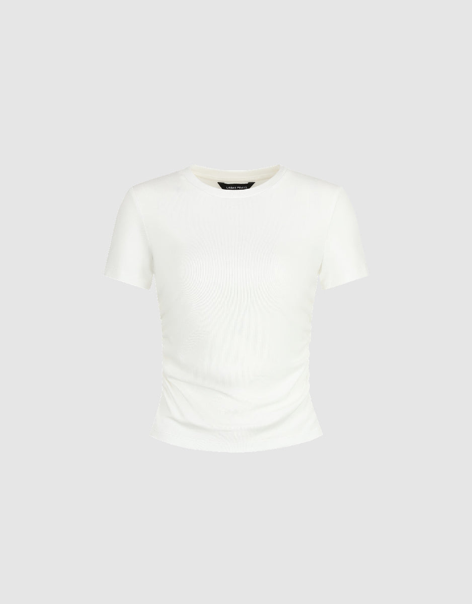 Crew Neck Straight T-Shirt – URBAN REVIVO Singapore