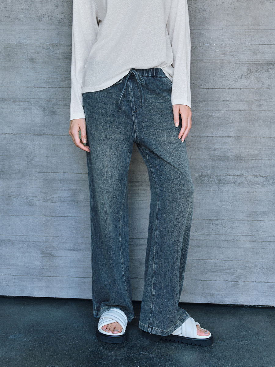 Drawstring Waist Loose Jeans – URBAN REVIVO Singapore