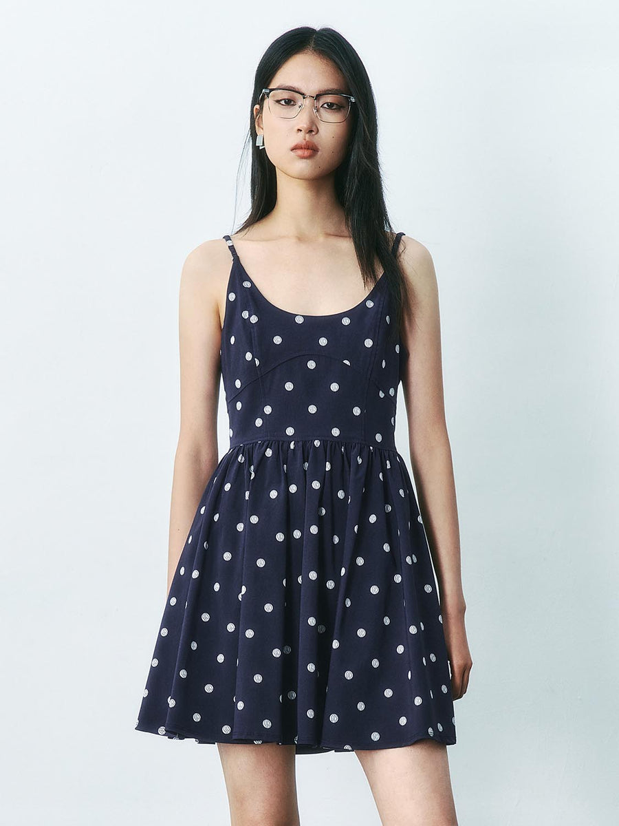 Dotted Cami A-Line Dresses – URBAN REVIVO Singapore