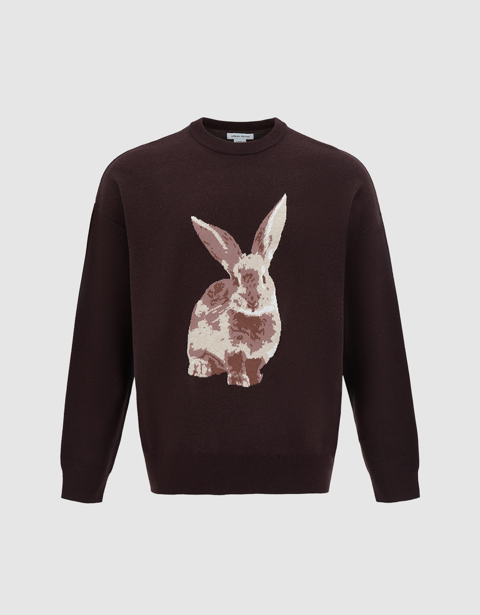 Rabbit Print Sweater – URBAN REVIVO Singapore